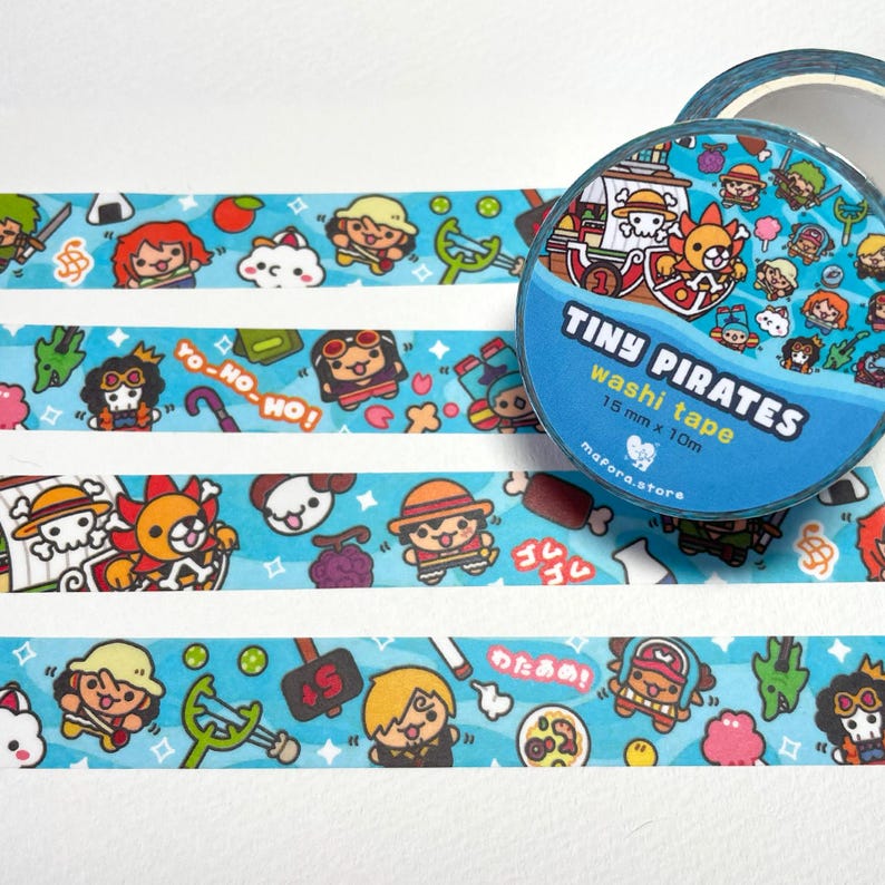 Tiny Pirates | Cute Japanese Anime Washi Tape (15mm X 10m) - Etsy