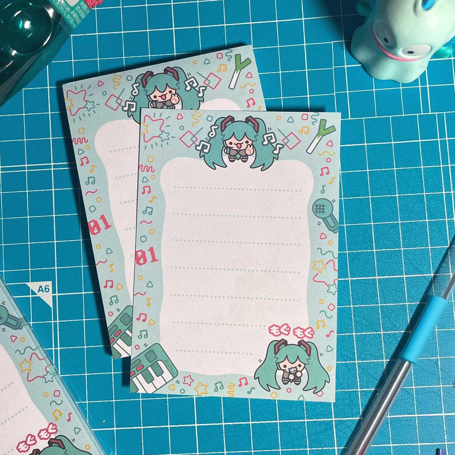 Blue Idol Girl! | Cute Japanese Anime Memo Pad Idol Music (50 Sheets ...