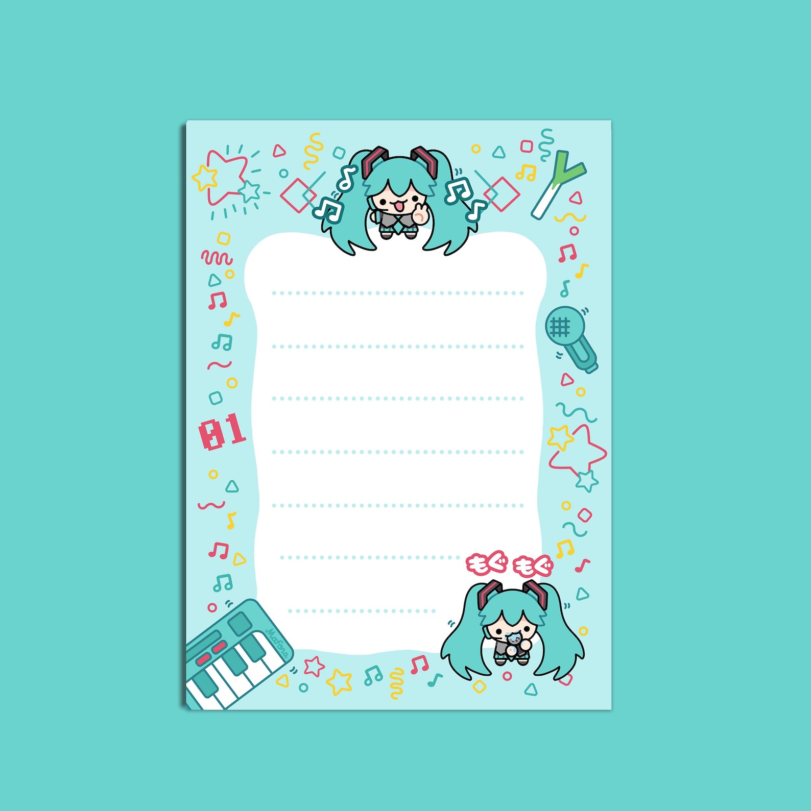 Blue Idol Girl! | Cute Japanese Anime Memo Pad Idol Music (50 Sheets ...