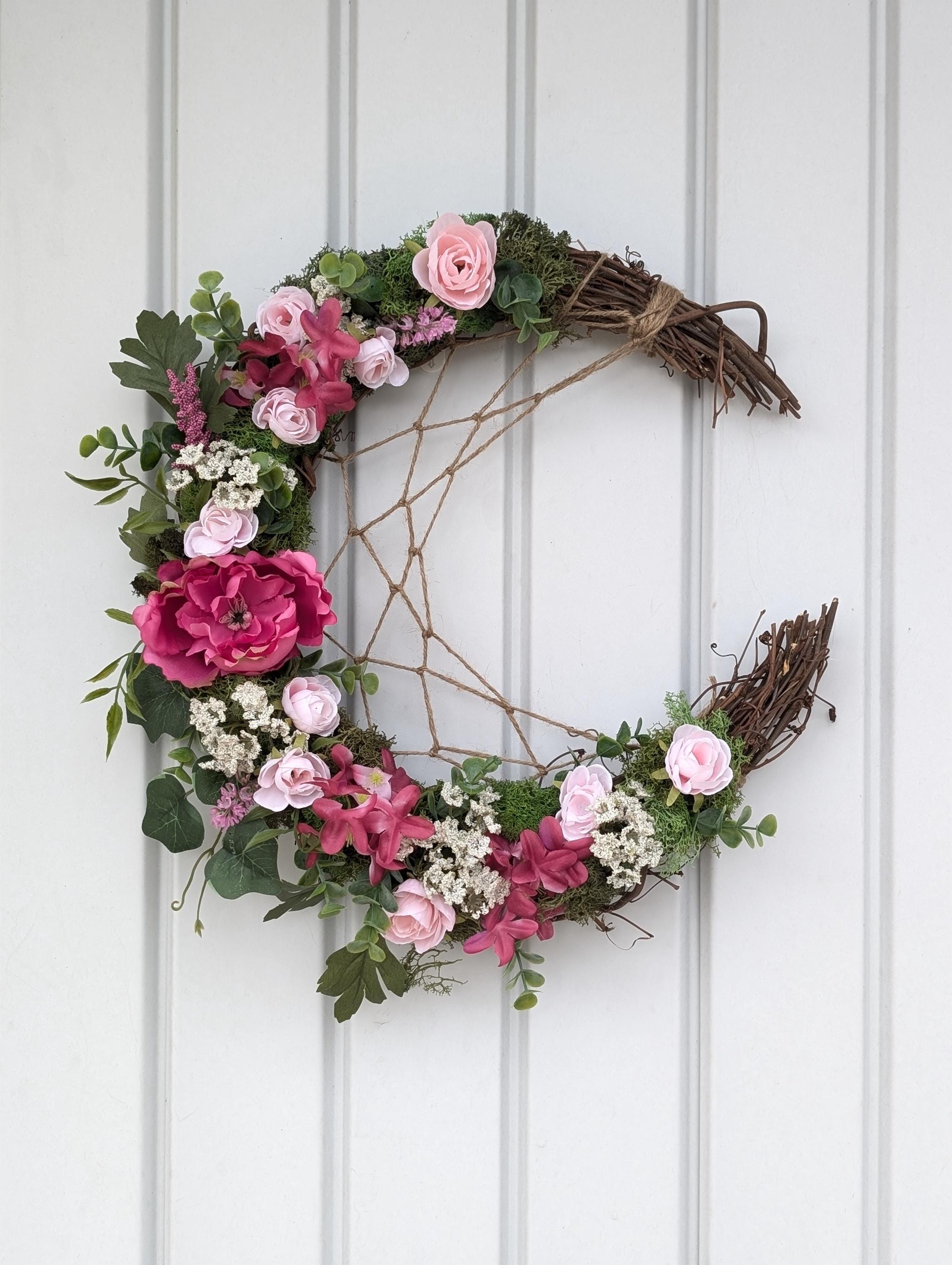 14 Spring Crescent Moon Wreath - Etsy