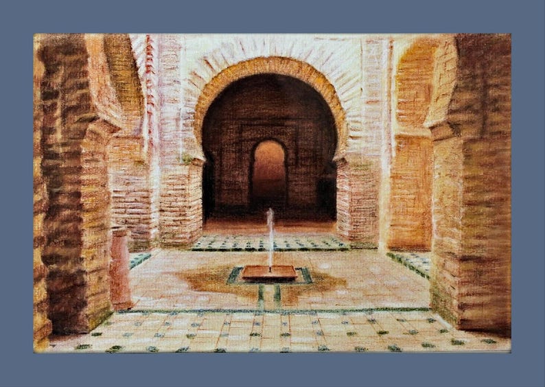 Drawing. Drawing of the Alcazaba of Jerez. Alcazaba Drawing. Jerez ...