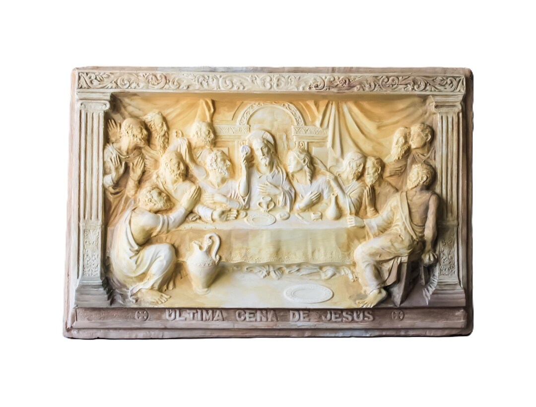 Bas-relief of Jesus' Last Supper. Jesus' Last Supper. Last Supper ...
