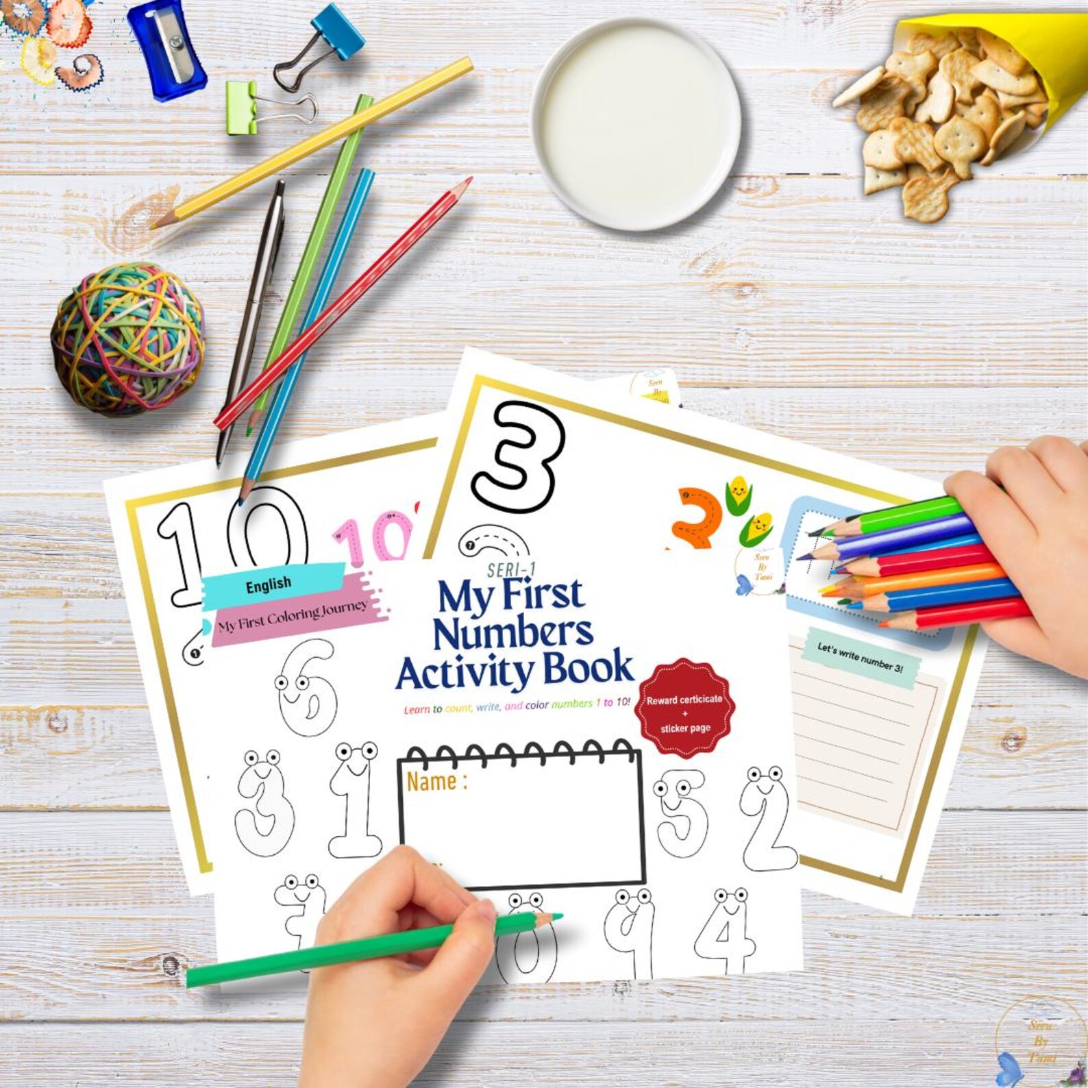 My First Numbers Activity Book - Printable Workbook to Learn Counting ...
