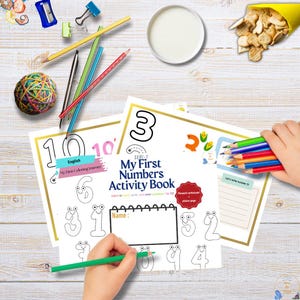 My First Numbers Activity Book - Printable Workbook to Learn Counting ...