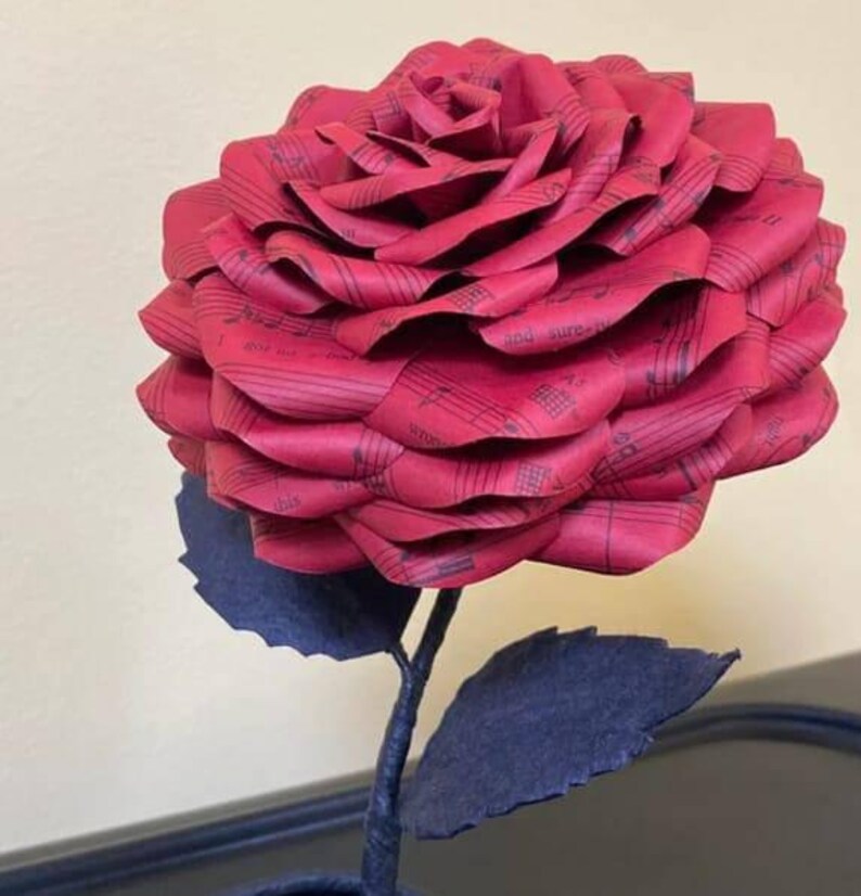 Happy Birthday Gift, Paper Rose, Paper Flower Made From a Choice of ...