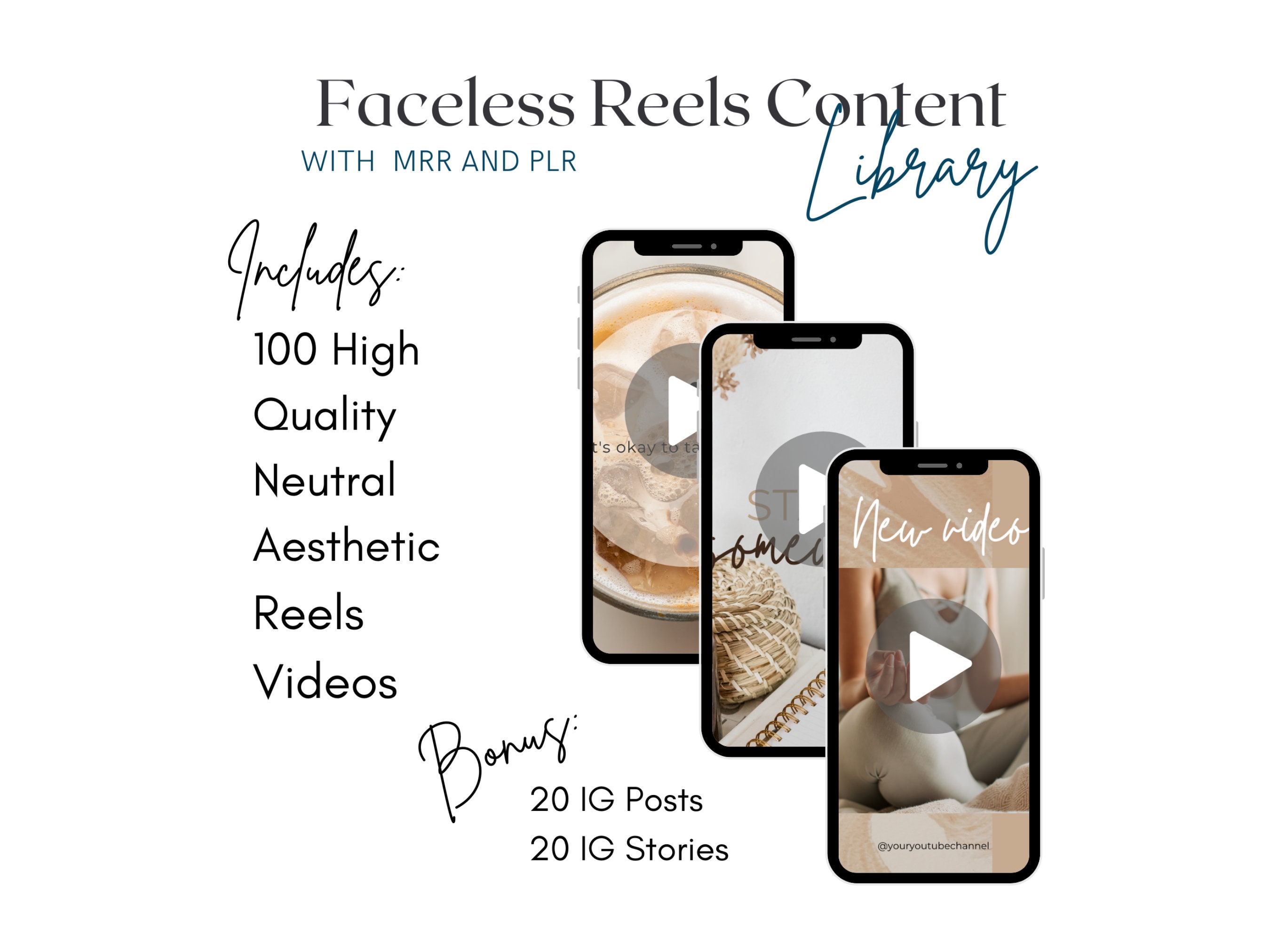 Faceless Instagram Account Bundle W/ MRR & PLR, Faceless Digital ...