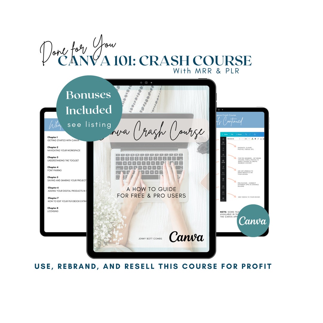 Canva Crash Course, How to Guide: Canva 101 With Master Resell Right ...