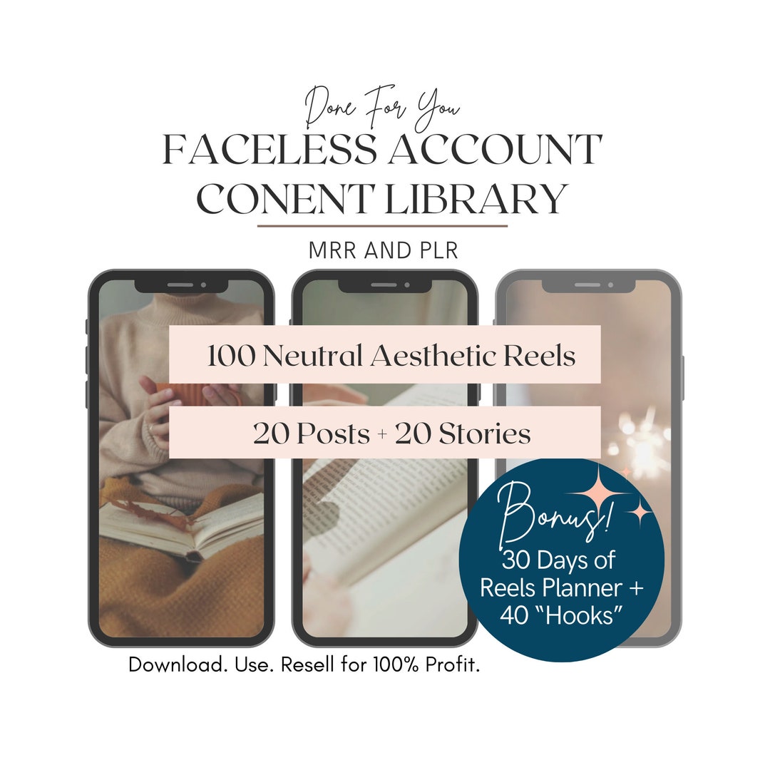 Faceless Reels Content Library, Faceless Videos, Done for You Social ...