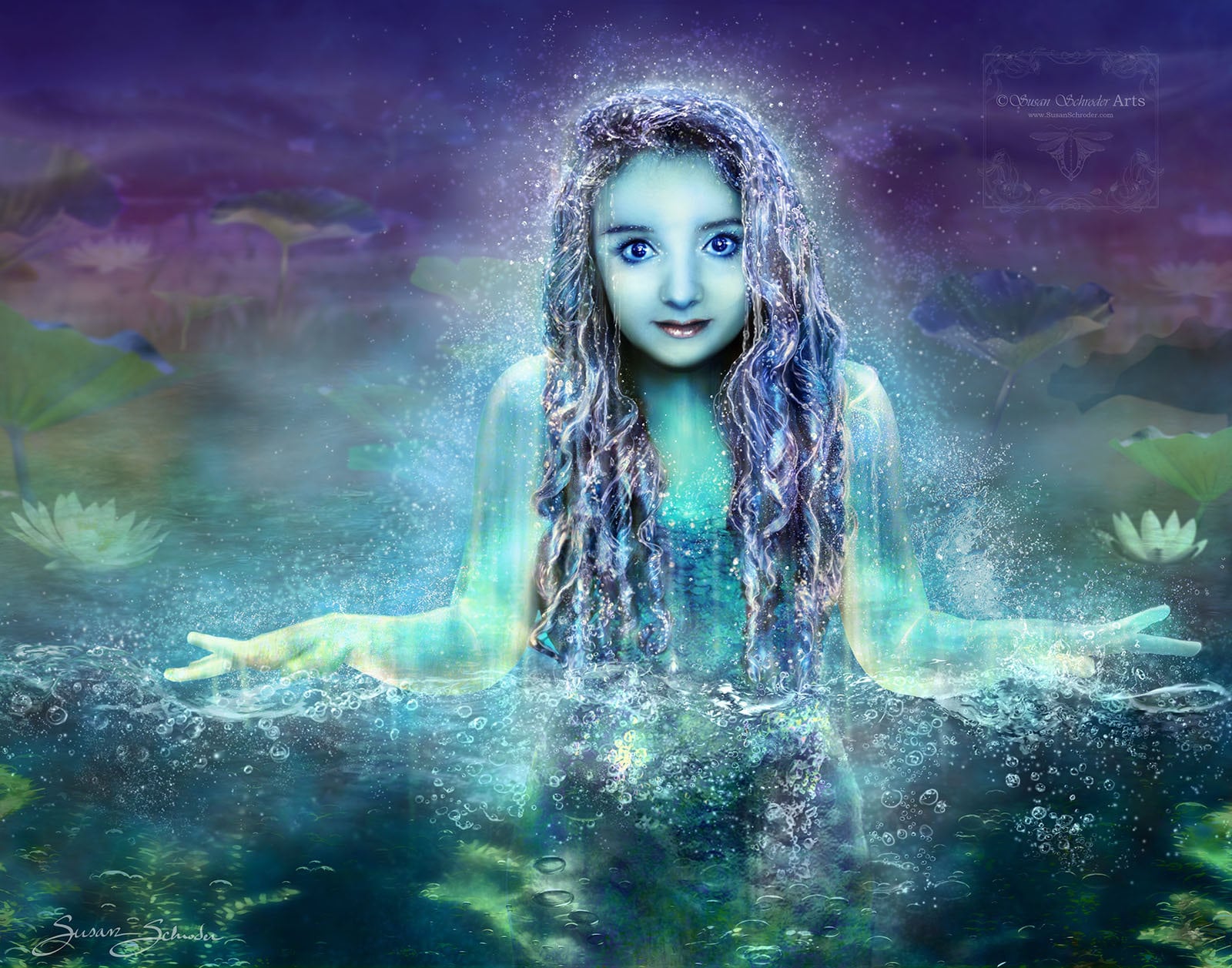 Message of the Naiad by Artist Susan Schroder- Mythic Fantasy Art Print ...