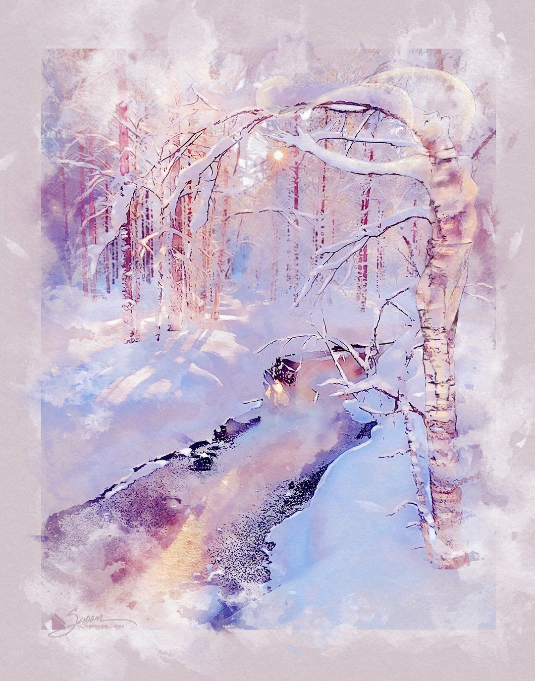Snowy Dryad by Artist Susan Schroder- Fine Art Print - Etsy