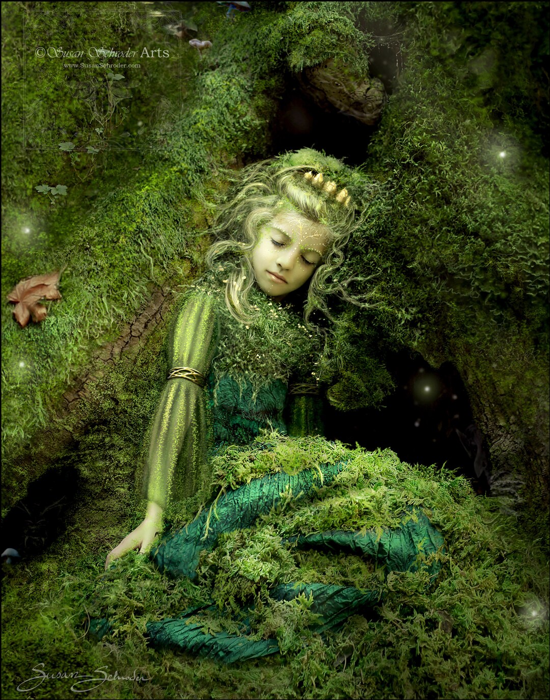 Forest Treasure by Susan Schroder - Dryad Mythic Fantasy Art Print - Etsy