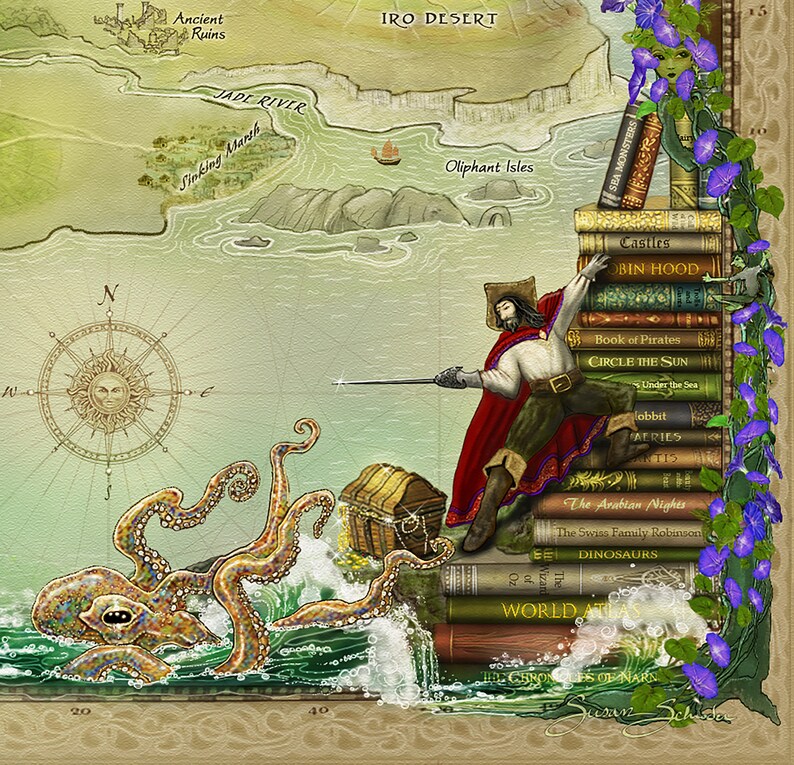 Explore - A Story Book Map by Susan Schroder - Etsy