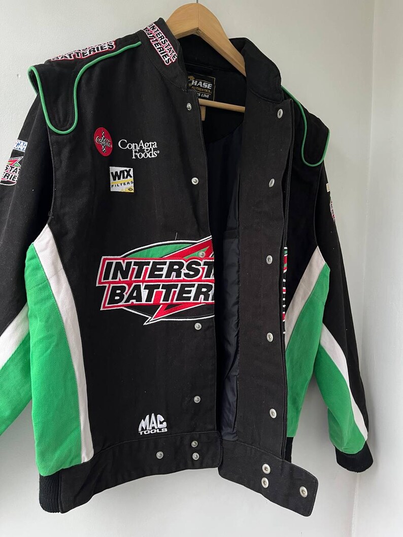 Vintage Interstate Batteries NASCAR Racing Jacket M Size - Etsy