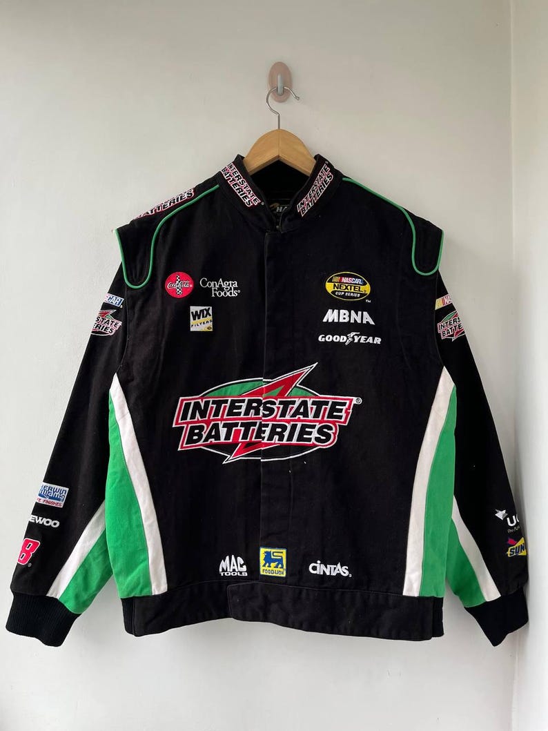 Vintage Interstate Batteries NASCAR Racing Jacket M Size - Etsy