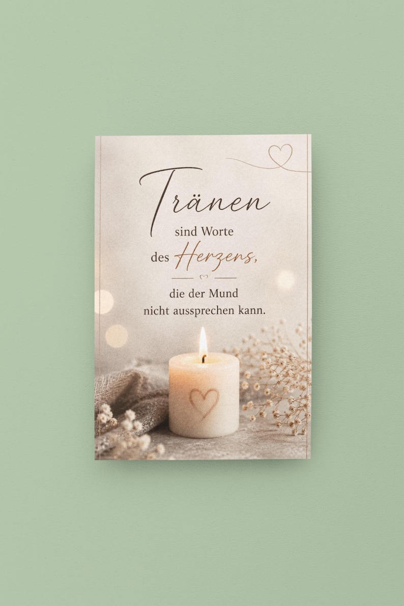 Sympathy Card With Message – Elegant Condolence Card With Envelope ...
