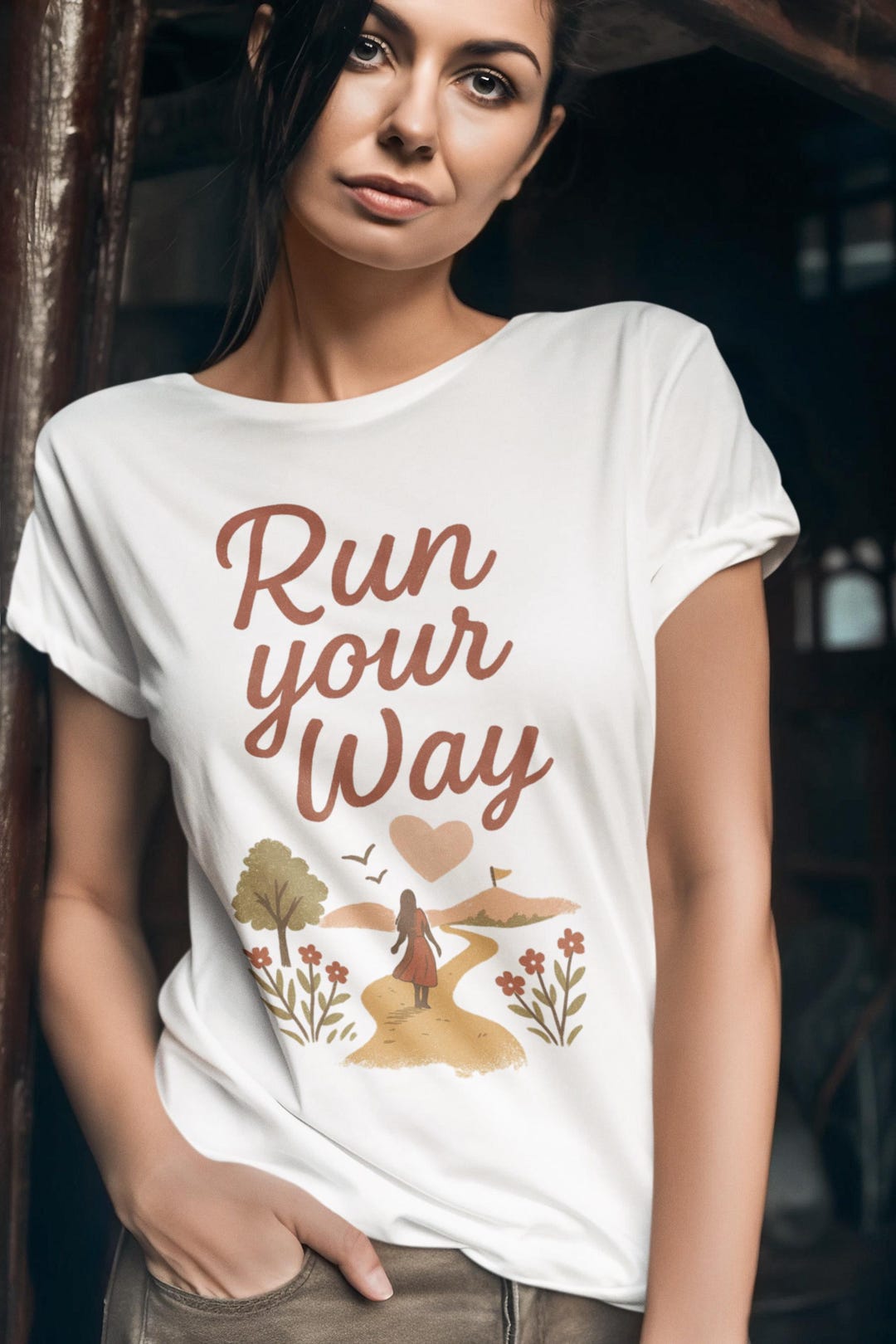 Run Your Way T-shirt Women | Motivational Shirt Jogging Hiking Fitness ...