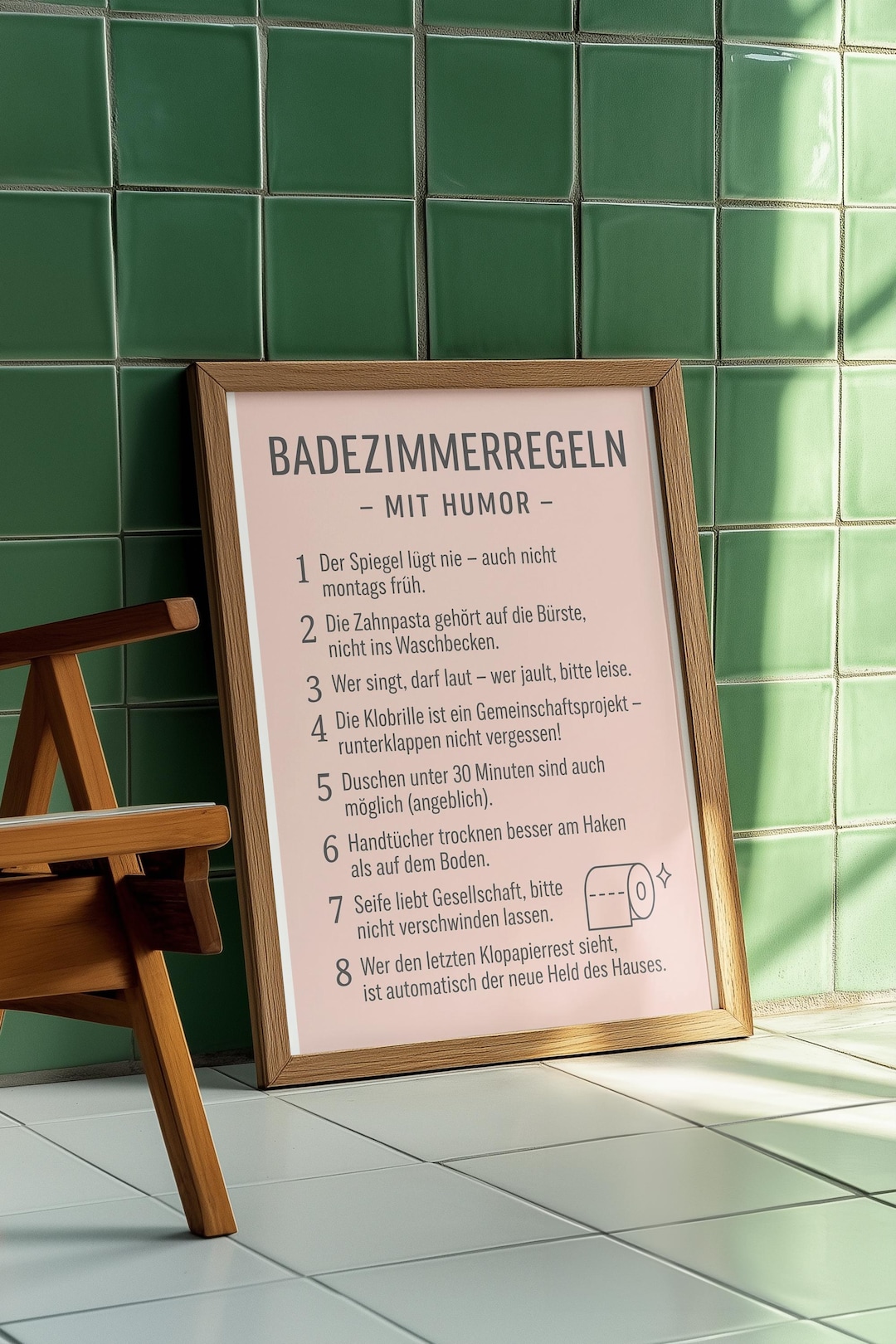 Funny Bathroom Rules Poster – Funny Toilet Sayings & Humorous Guest ...