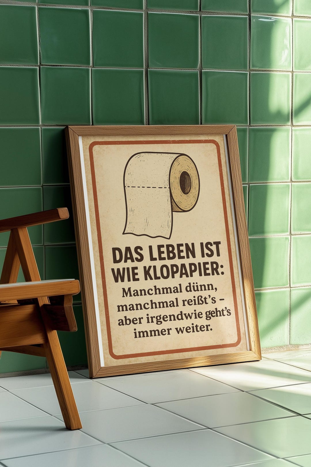 Funny Retro Toilet Paper Poster – Digital Download Bathroom Decoration ...