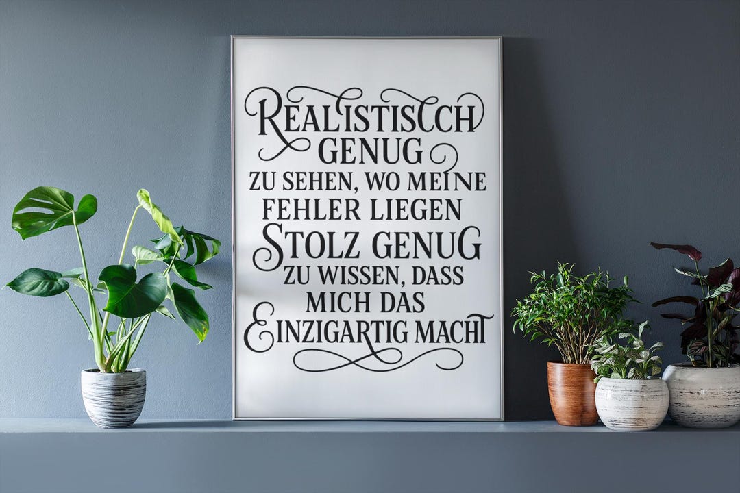 Motivational Poster | Realistic Enough Quote | Wall Decor Saying ...