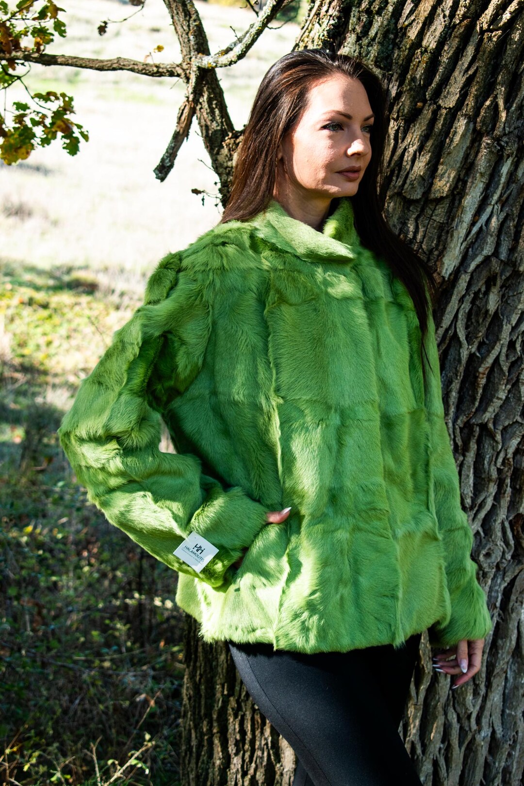 Mint Green Goat Fur Jacket – Stand-up Collar – Luxury Fur Coat - Etsy