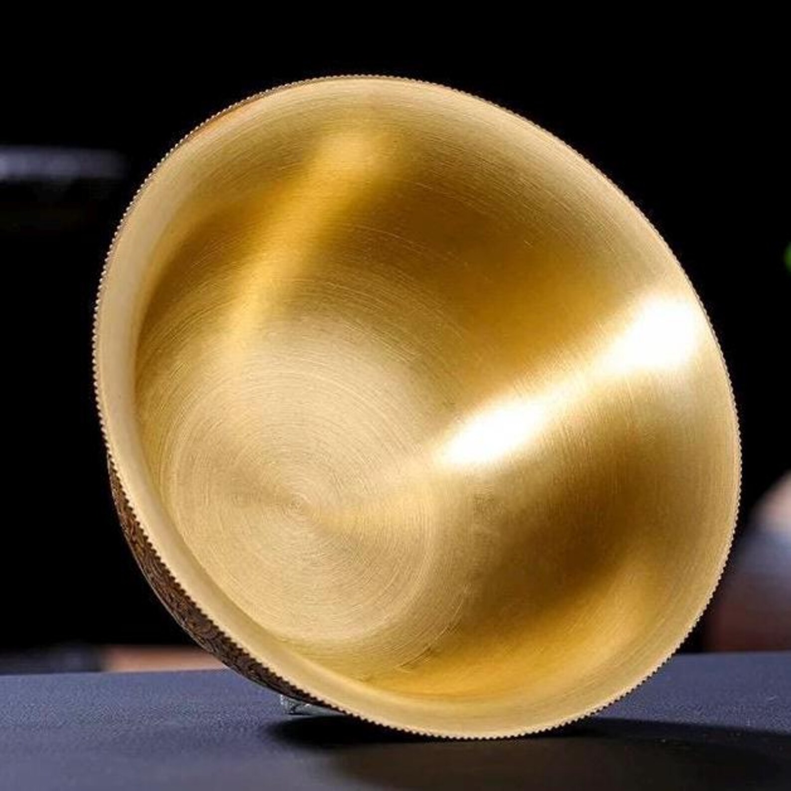 Handcrafted Brass Offering Bowl, Tibetan Buddhist Copper Altar Cup ...