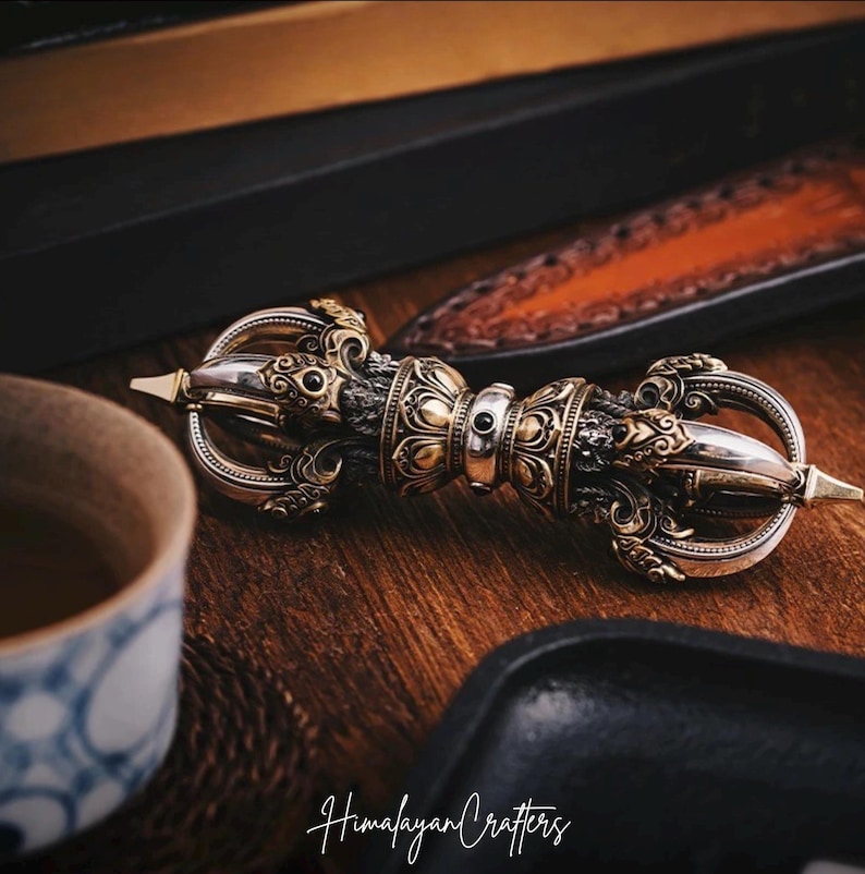 Handcrafted Vajra Nepalese Dorje Brass Handmade Tibetan Style Gift ...