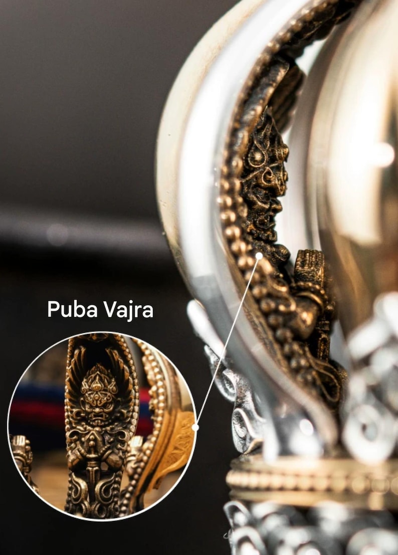 Silver-plated Vajra Dorje: Tibetan Buddhist Ritual Tool - Etsy