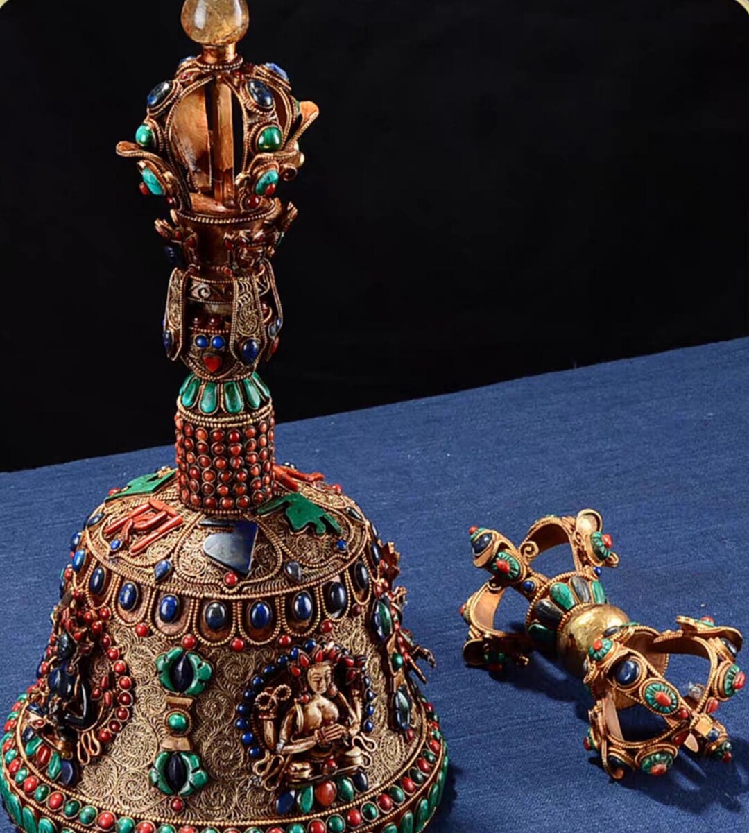 Sacred Tibetan Bell & Vajra Set for Meditation Spiritual Practice - Etsy