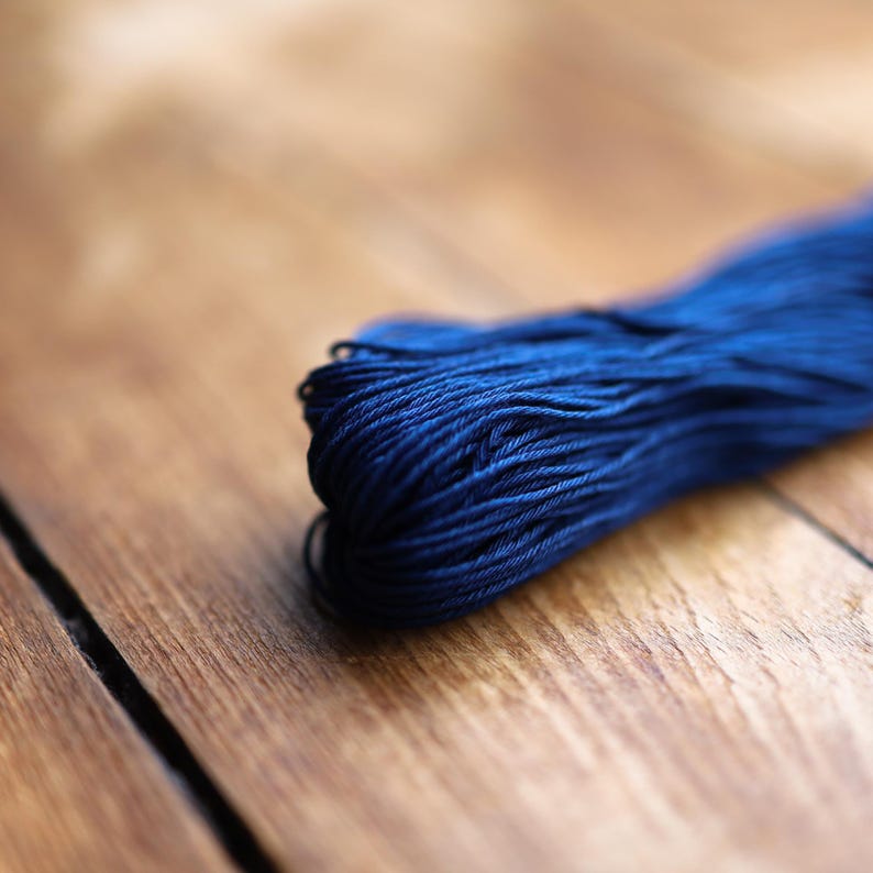 Natural Indigo Dyed Cotton 100m Sashiko Thread | Made in Japan - Etsy