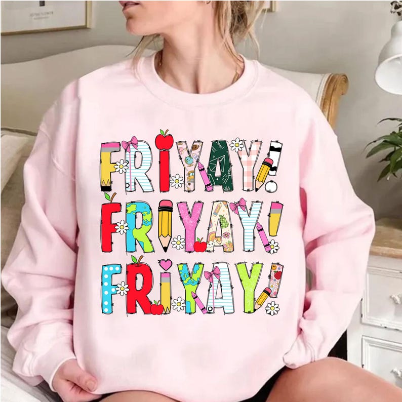 Happy Friyay Teacher PNG, Retro Back to School (digital Download ...