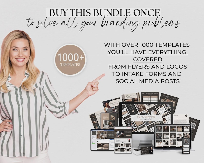1000+ DIY Branding Kit Templates, Social Media Marketing Bundle - Etsy
