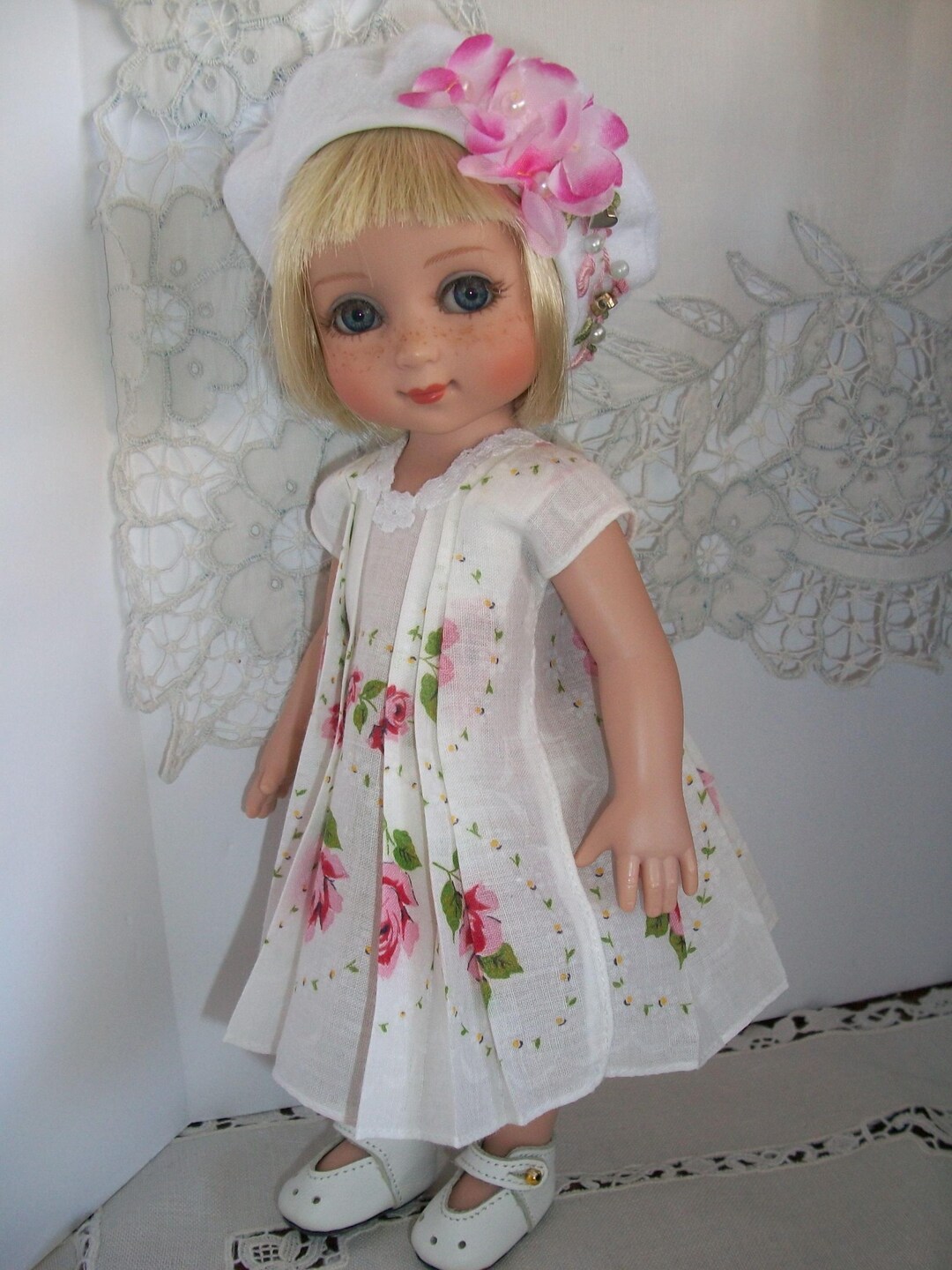 10" Tonner Ann Estelle, Patsy, "rose Garden" Hanky Dress, Hat and Half ...