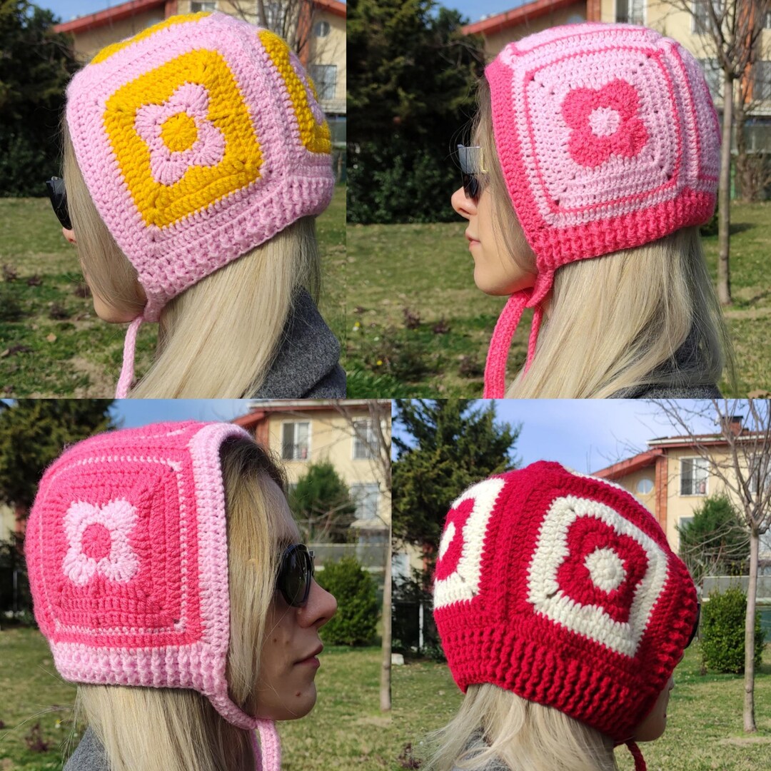 ALL COLORS Available|crochet Floral Bonnet,soft Girl Cottagecore Hood ...
