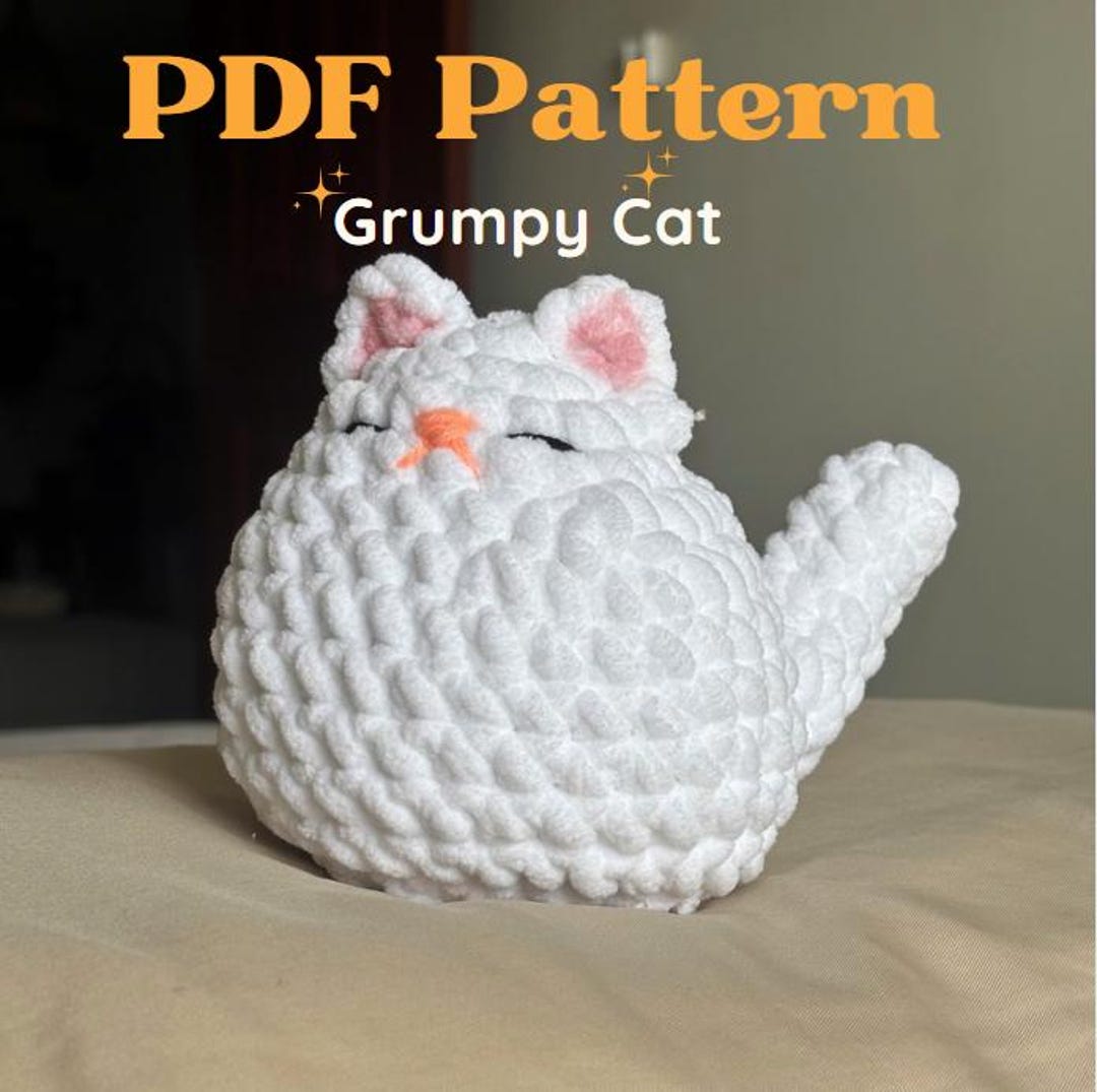 Grumpy Cat No-sew Crochet Pattern Easy DIY Plushie - Etsy