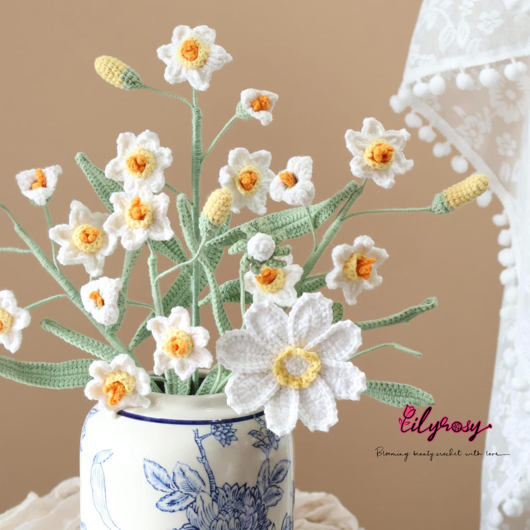 March Birth Month Flowers, Crochet Daffodil Patterns , English Patterns ...