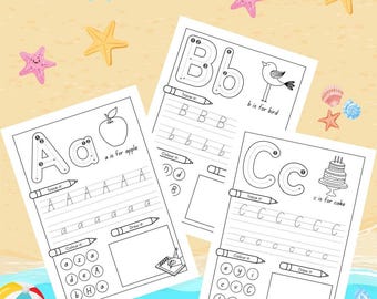 Printable Pre-k Alphabet Tracing Worksheet. Alphabet Practice, Back to ...
