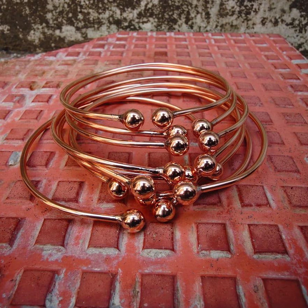 Pure Copper Bracelet , Set of 7 Bangles,copper Bangle Bracelet, Wrap ...