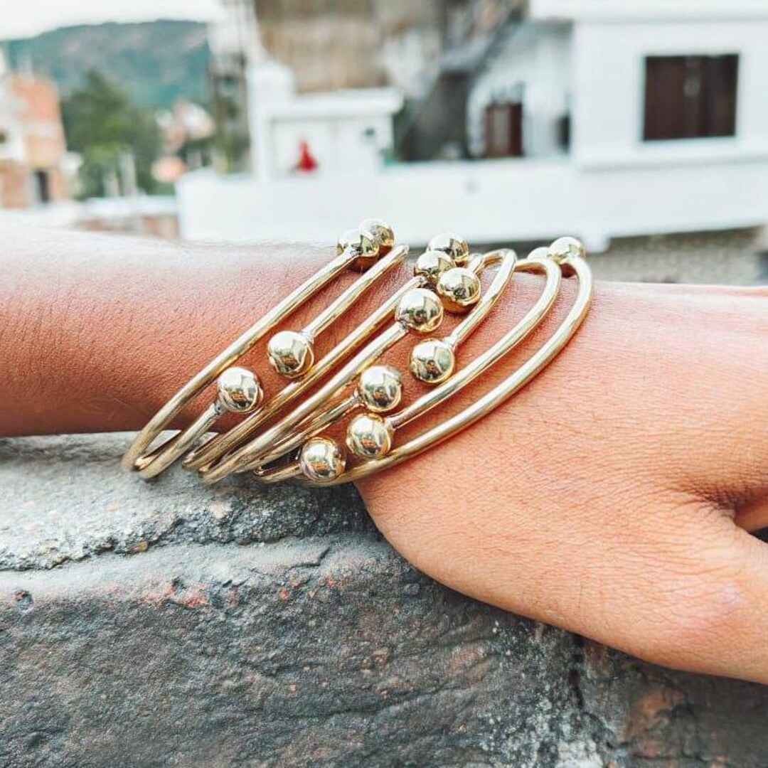 Thick West Indian Bangles, Set of 7 Bangles, Brass Bangles, Bangles ...