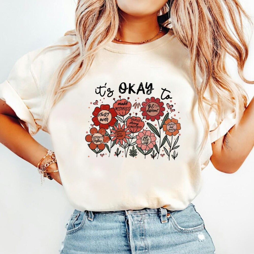 It's Okay to Boho Floral Png, Flowers Png, Motivational Png ...