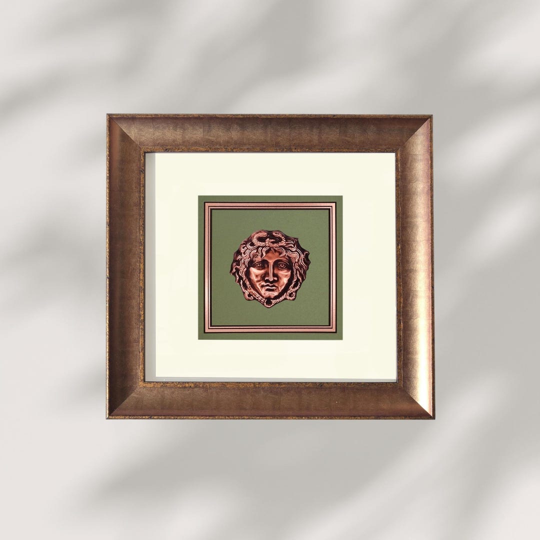 Gorgoneion of Vergina Medusa Copper Framed Handmade Ancient Greek ...