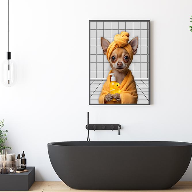 Funny Dog Bathroom Poster, Printable Poster, Bathroom Decor Wall Art ...