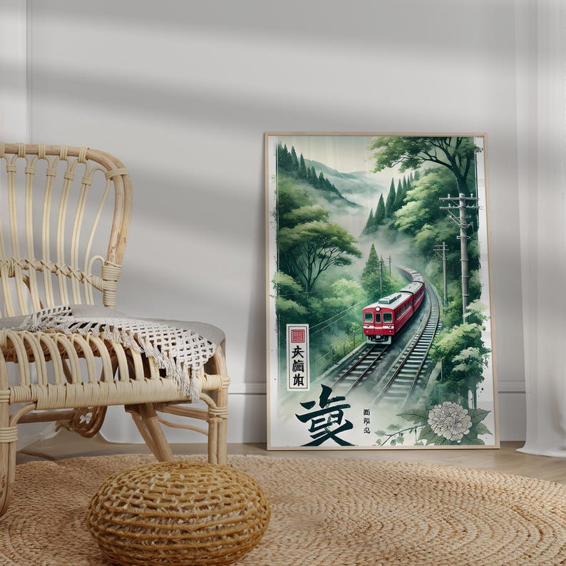 Japanese Train Track Poster - Printable Japan Wall Art for Home ...