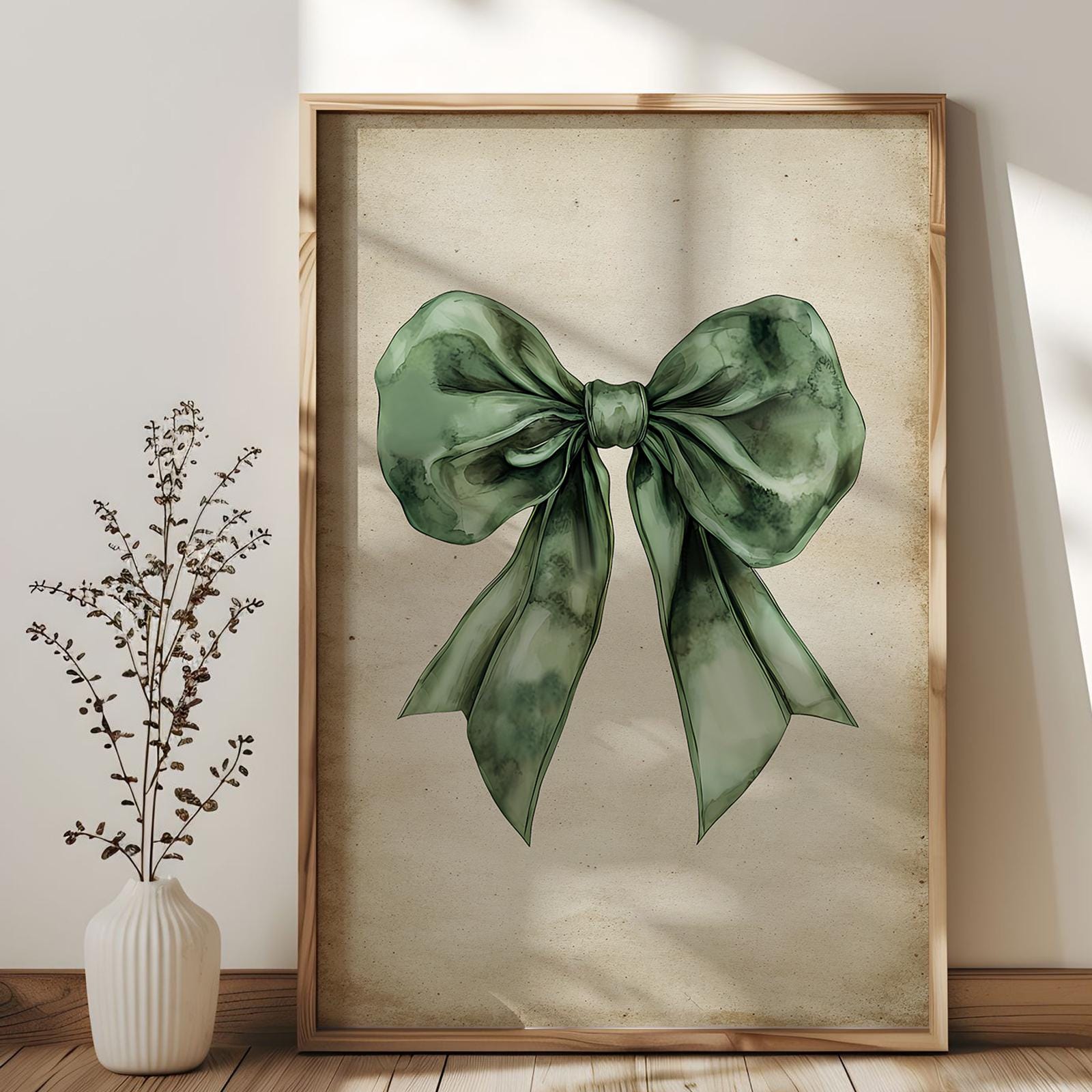 Girly Bow Wall Art, Cool Wall Art Print, Vintage Wall Art, Trendy Bow ...