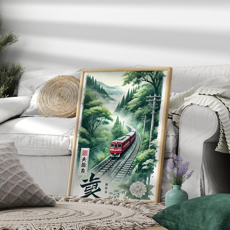 Japanese Train Track Poster - Printable Japan Wall Art for Home ...