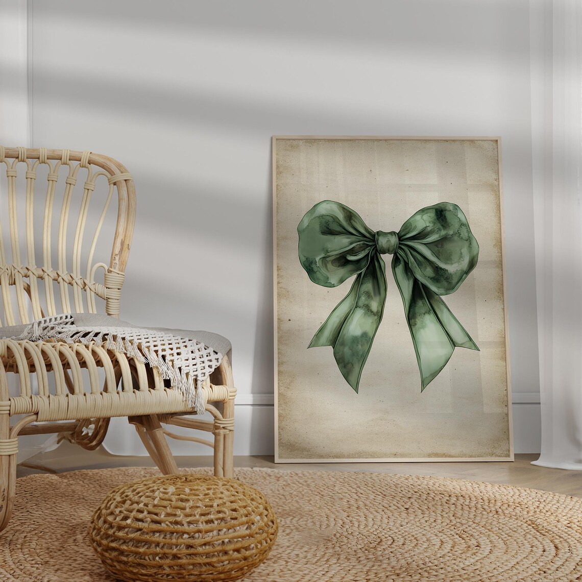 Girly Bow Wall Art, Cool Wall Art Print, Vintage Wall Art, Trendy Bow ...
