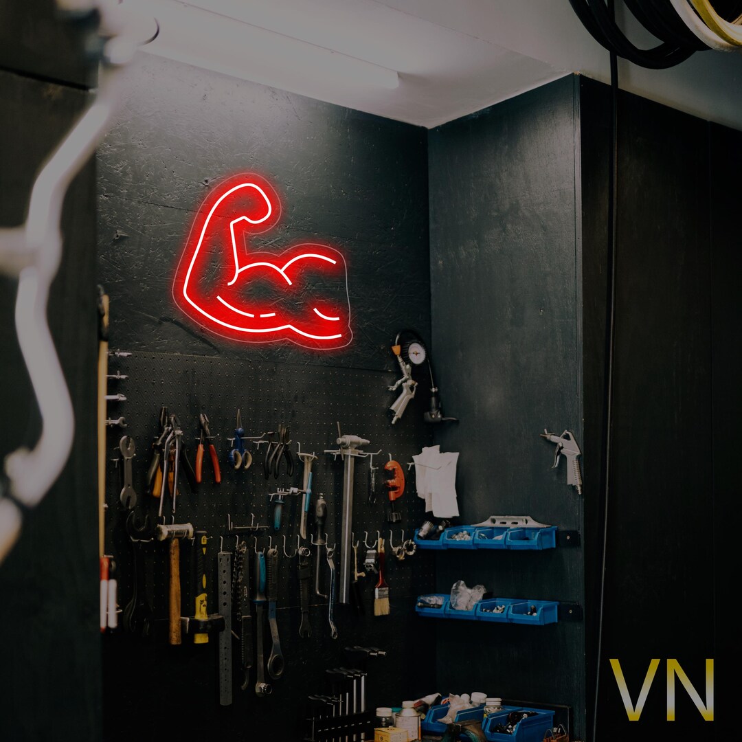 Arm Muscle Neon Sign,muscle Sign,gym Decor,sport Neon Sign,fitness Neon ...