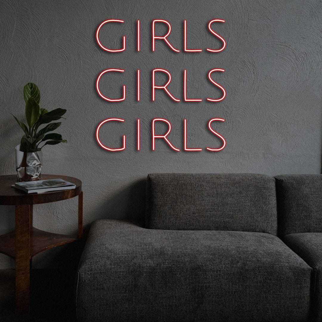 Girls Girls Girls Neon Sign Strip Club Wall Decor Neon Light Strip Live ...