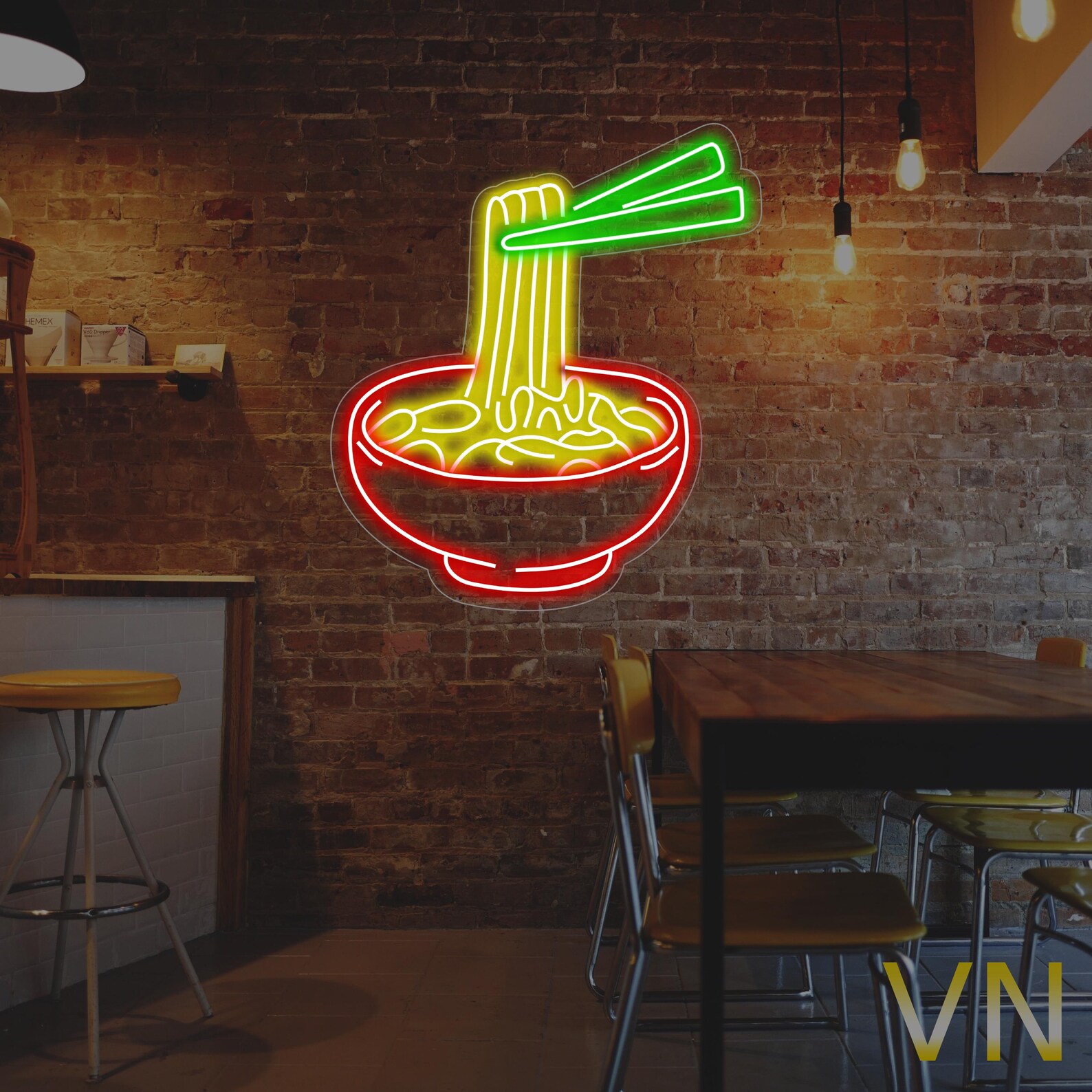 Ramen Bowl Neon Sign Custom Food Neon Sign Japanese Noodles Restaurant ...