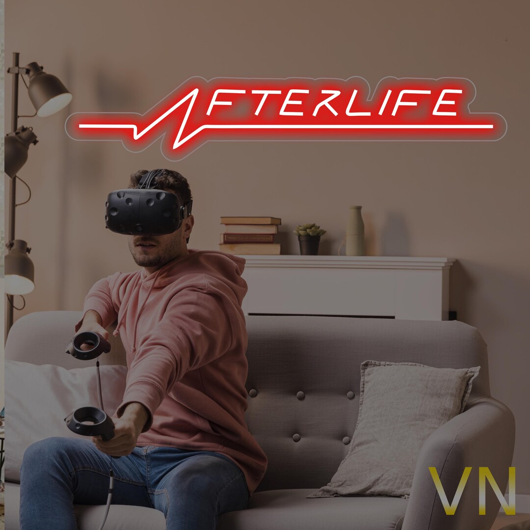 Afterlife Neon Sign, Video Game Wall Light Decor, Gamer Gift, Gift for ...