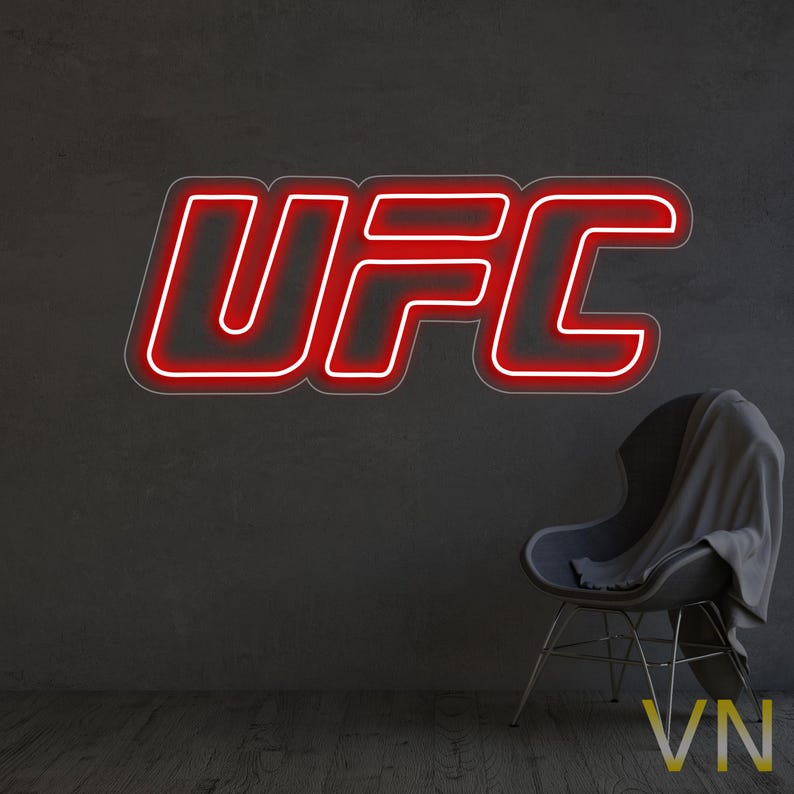 Ufc Neon Sign, Ufc Led Sign, Ufc Logo Sign, Ufc Light up Sign, Boxing ...